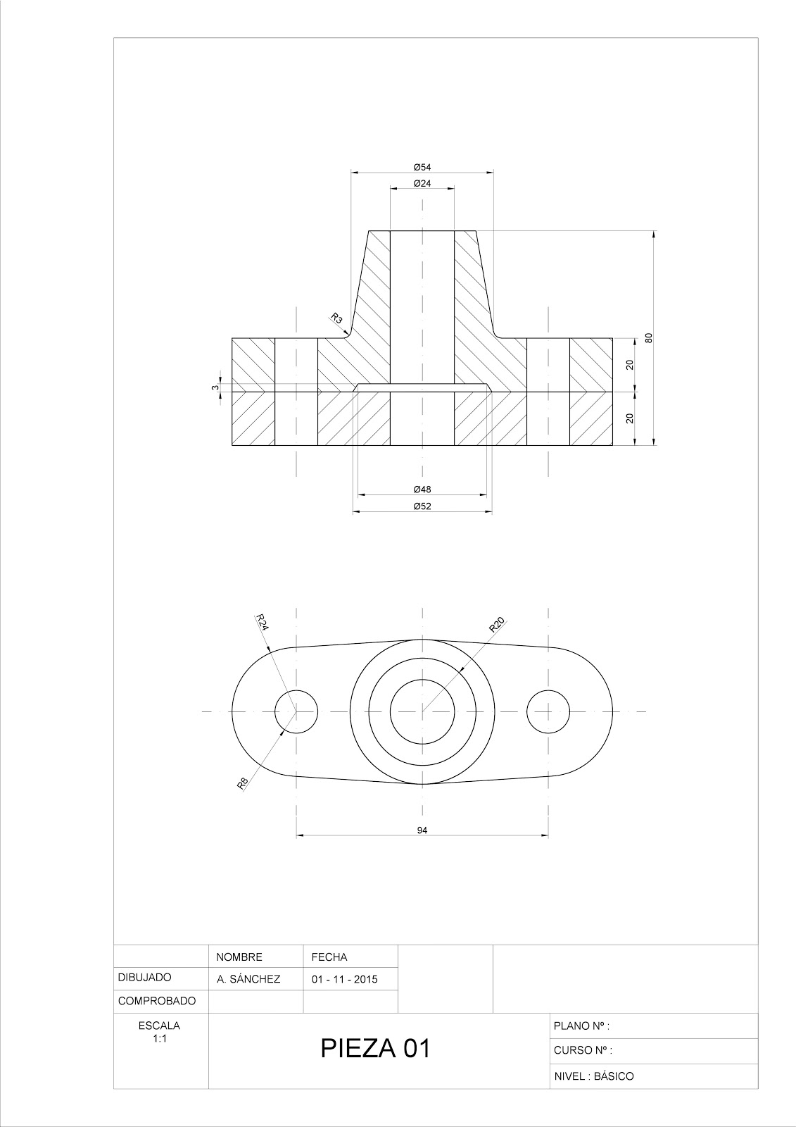 Ejercicios de AutoCAD: Ejercicios AutoCAD 2D y 3D