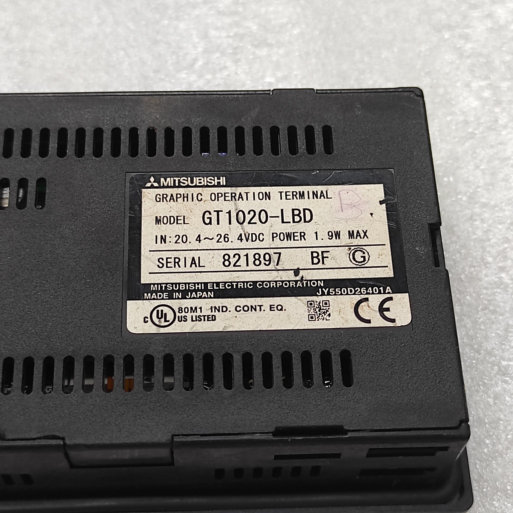 MITSUBISHI GT1020-LBD GRAPHIC OPERATION TERMINAL GOT1000