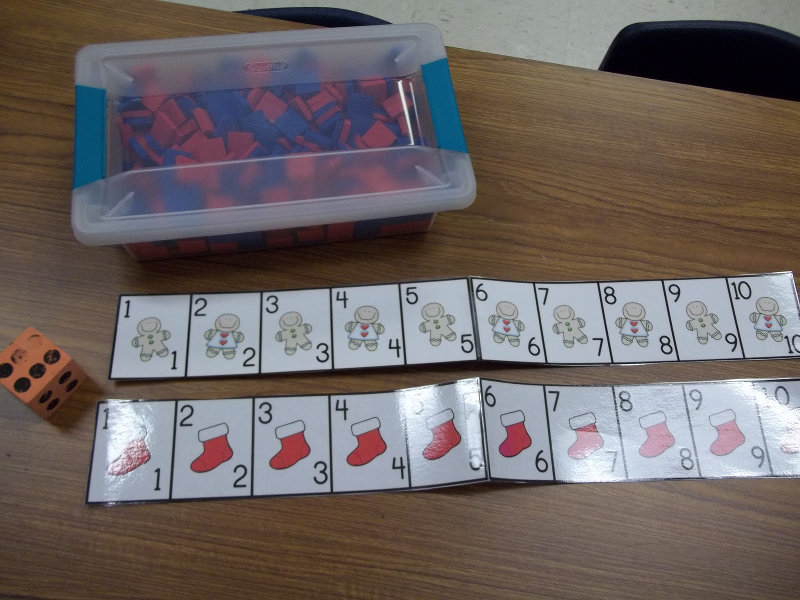 Math Tubs in Kindergarten: December Math tubs