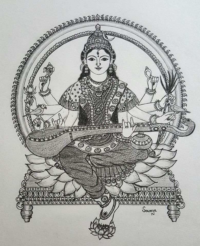 Shankara!: Vasantha Navarathri 2017 Drawings and Alankarams!