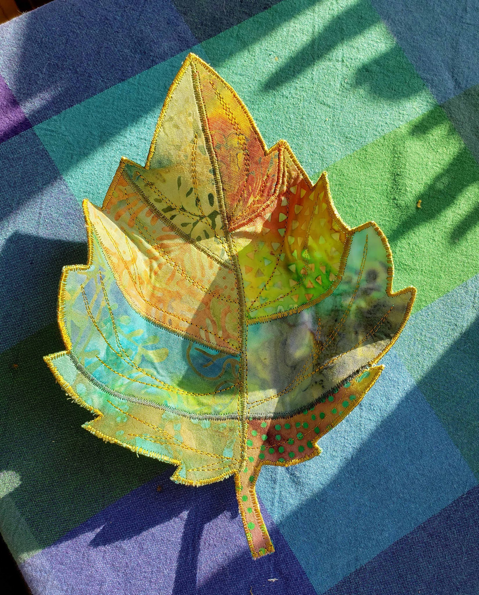 sew sew art: Jean made Marcella and I fabulous leaves