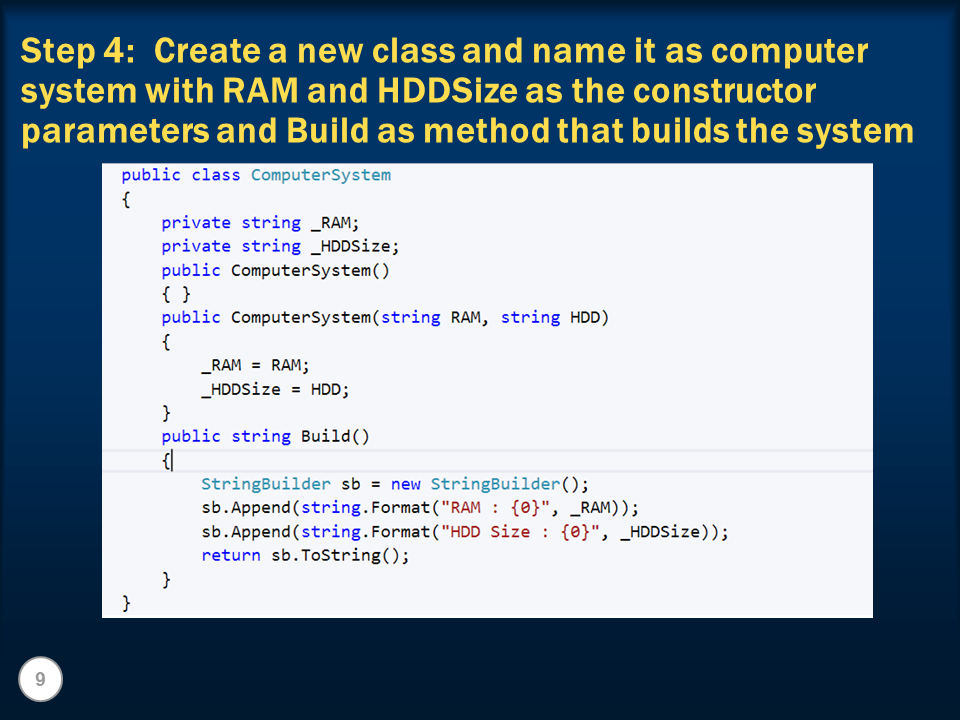 Sql Server Net And C Video Tutorial Builder Design Pattern Introduction Slides