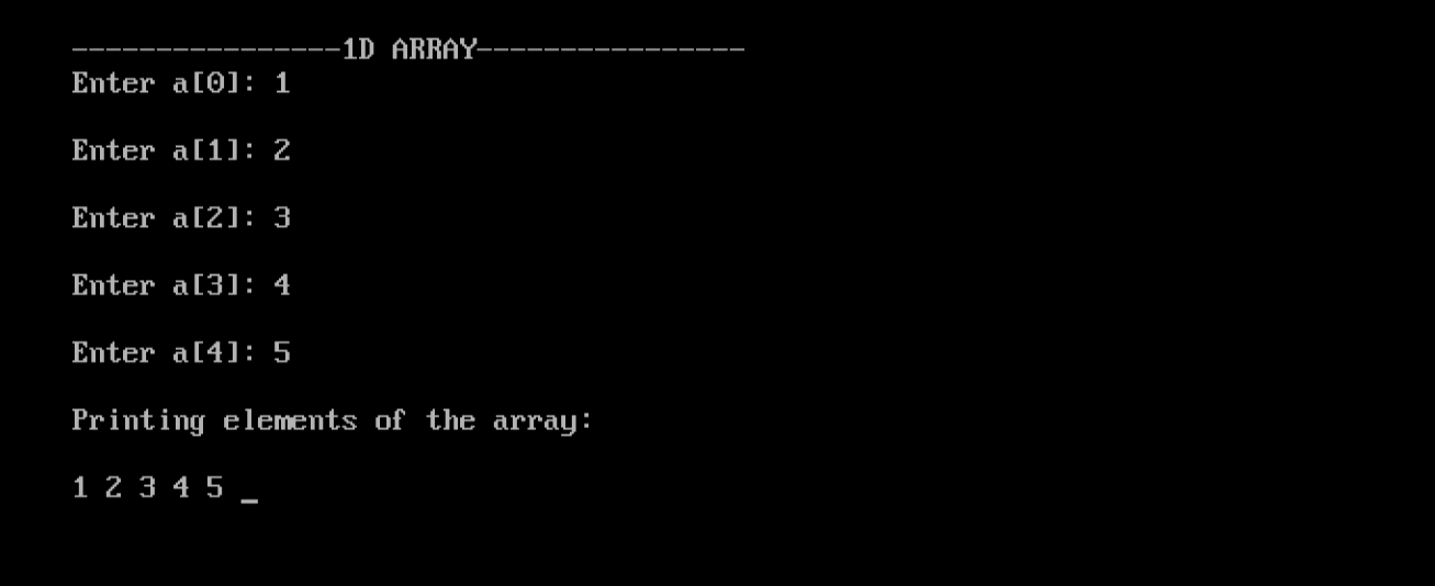 Monitech: One dimensional array in C
