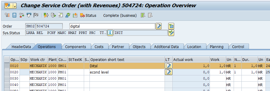 S4HANA : PM/CS - Enable E- signature at Operations