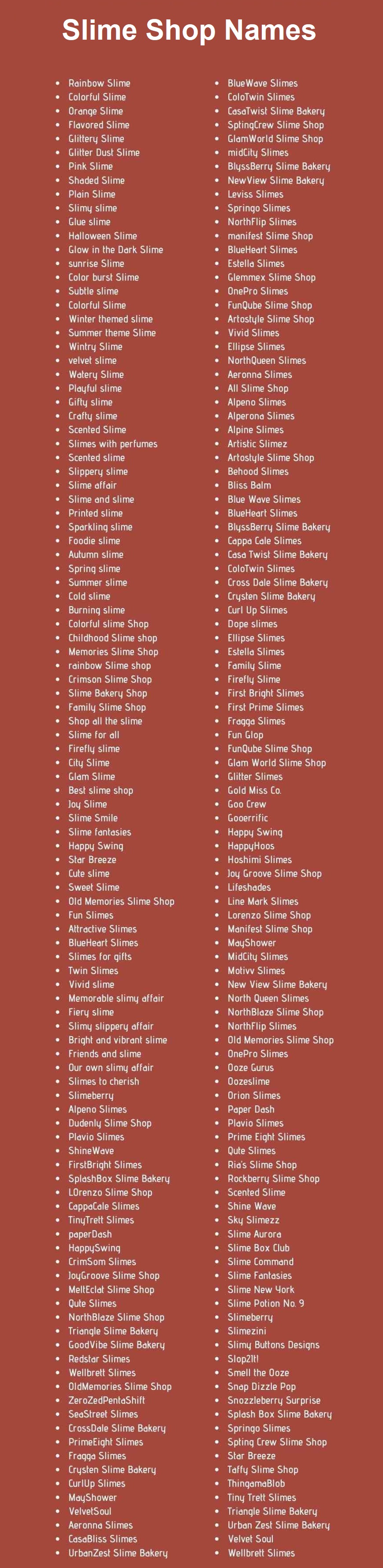 100 Slime Names For Green Purple Orange Yellow More Colors 100 Slime Names For Green Purple Orange Yellow More Colors