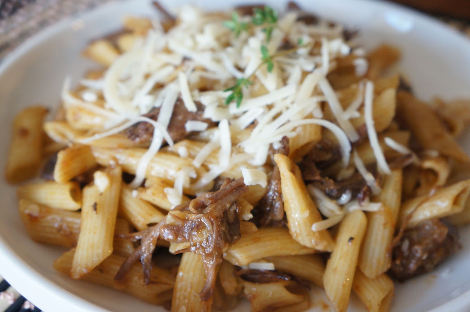 Gourmet by Kat: Braised short rib with penne pasta