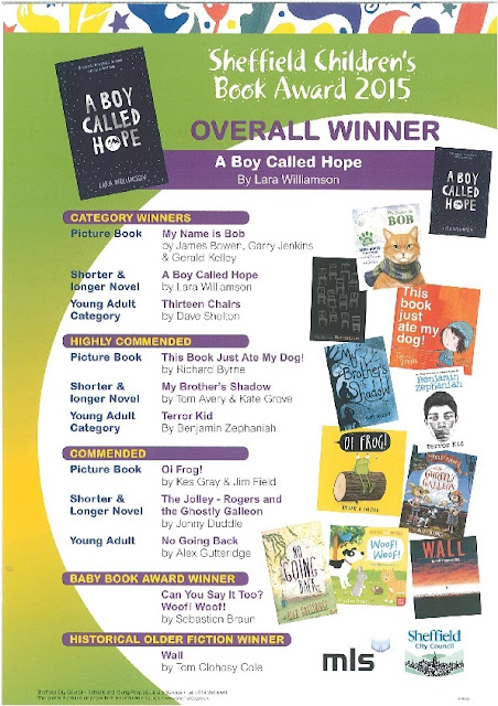 Sheffield Children's Book Award: Overall Winners Poster 2015