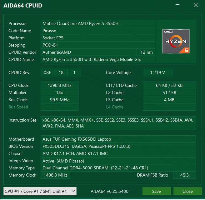 ASUS FX505DD unlocked Advanced menu ,AMD CBS menu and AMD PBS menu ...
