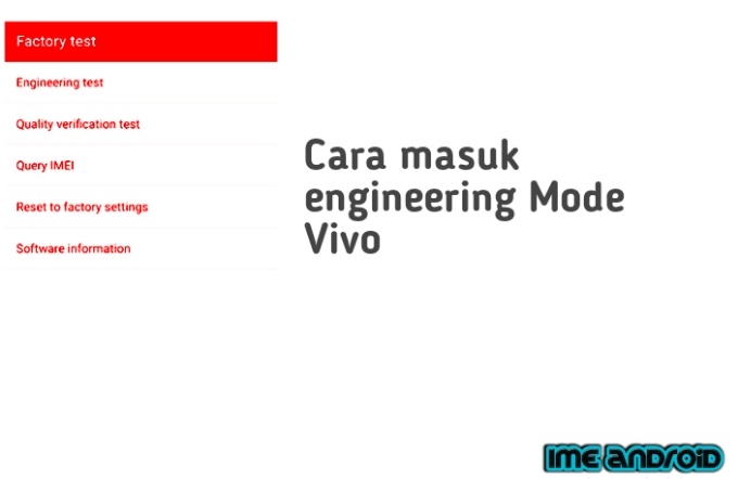 Cara masuk mode test vivo