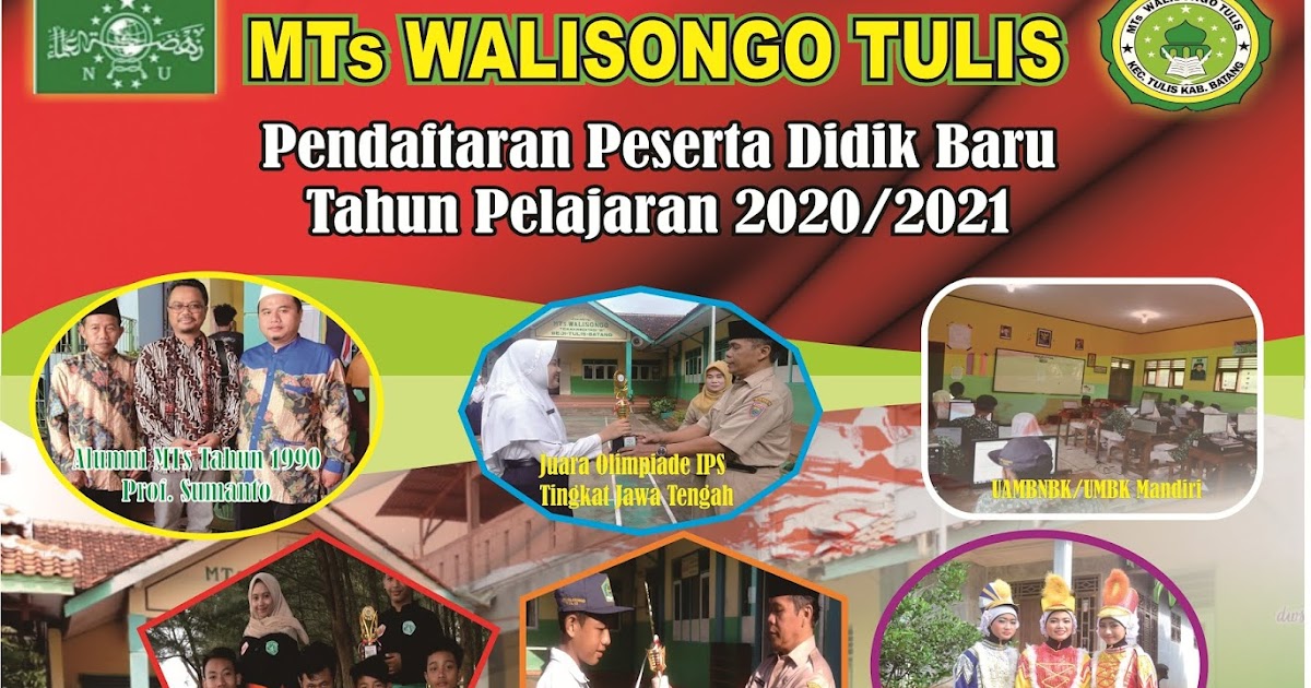 MTs Walisongo Tulis: PPDB MTs Walisongo Tulis Tahun Pelajaran 2020/2021
