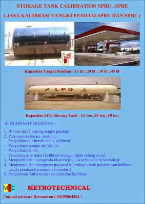 JASA KALIBRASI & CLEANING TANGKI PENDAM (STORAGE TANK) SPBU DAN SPBE