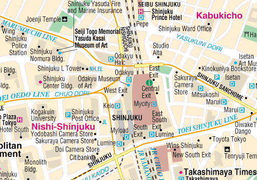 Map of Tokyo, Japan