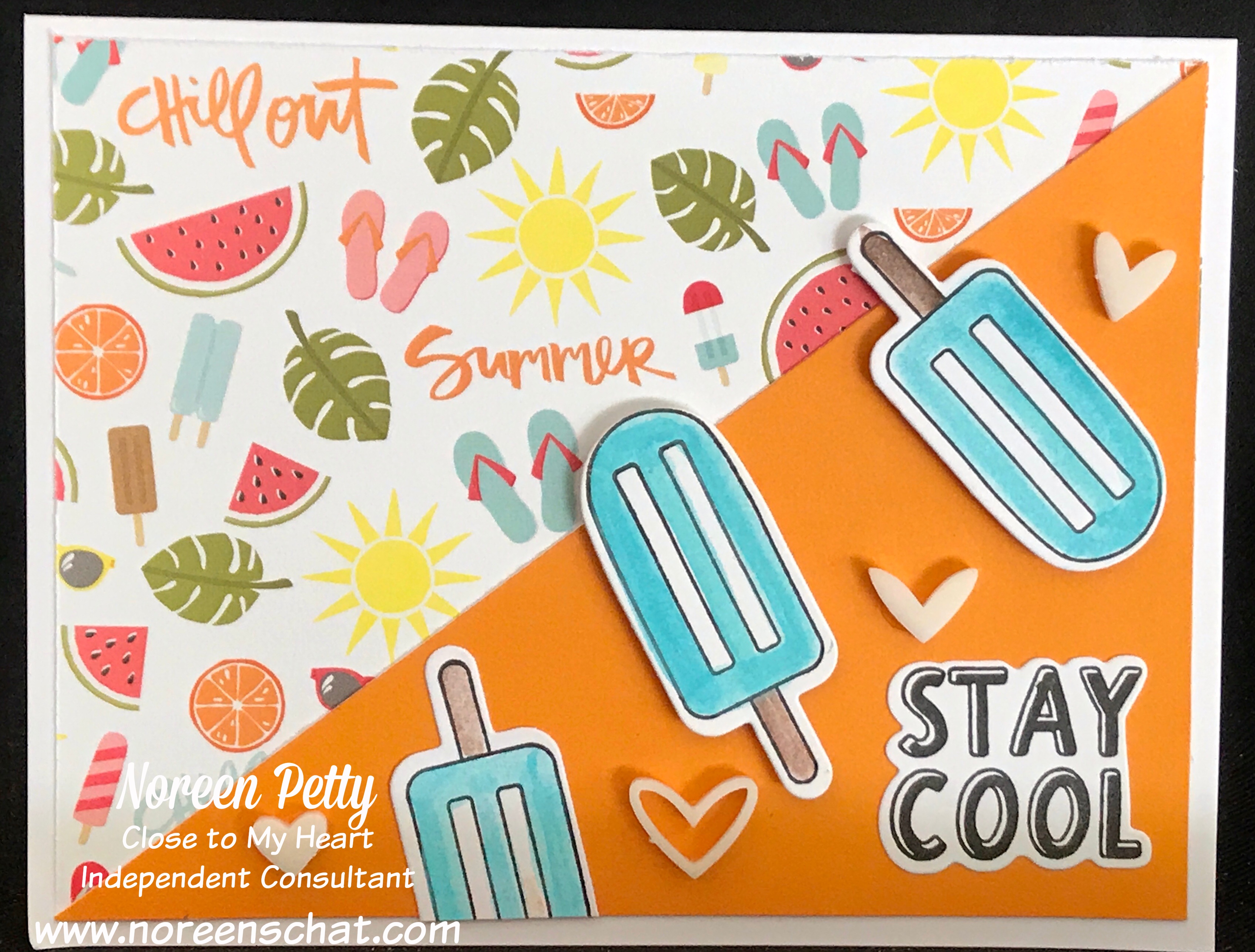 Noreen's Scrap N Chat: CTMH Summer Vibes Stay Cool Popsicle Card