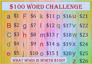 Room 4's Class Blog: $100 word challenge