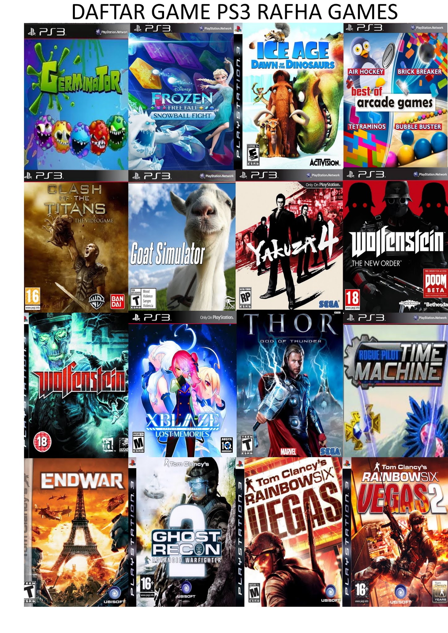 DAFTAR GAMES PS3