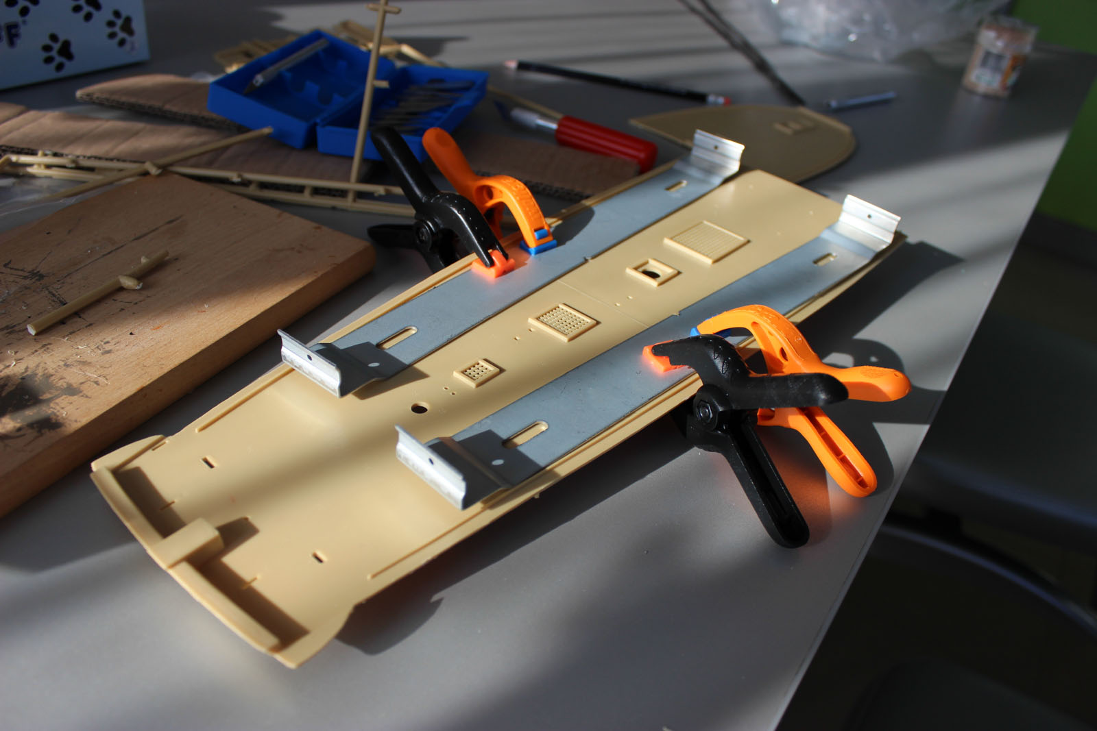 Sailing Ship Models: USS Constitution - Preparing the Gun Deck