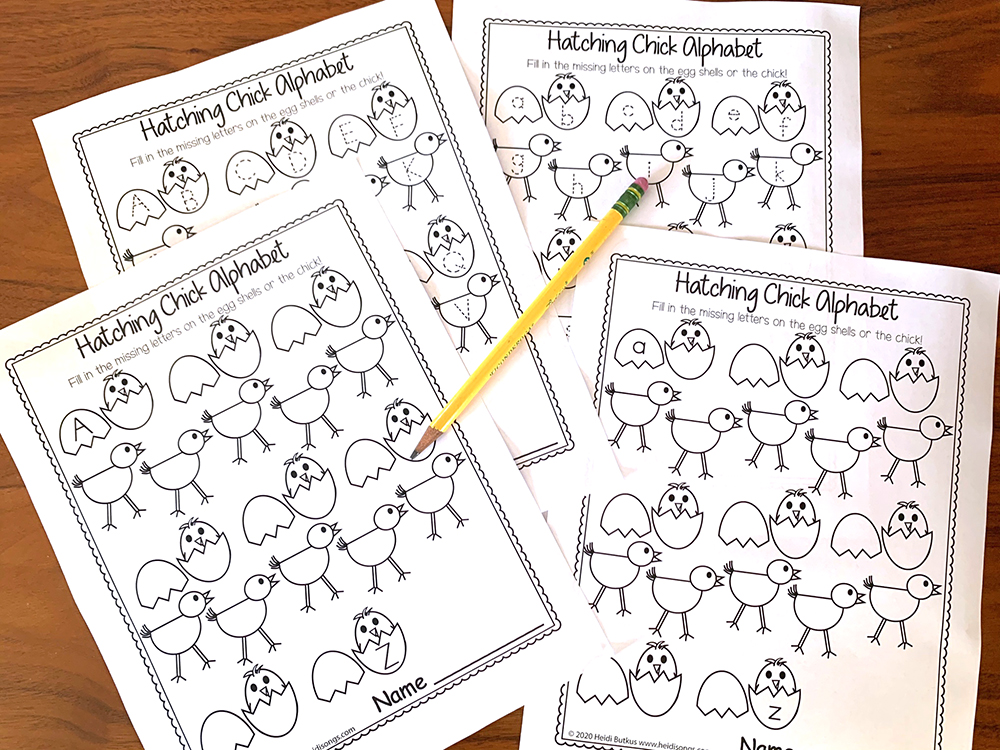 K/TK Distance Learning Packet: Chicks - NO PREP PRINTABLES! | Heidi Songs