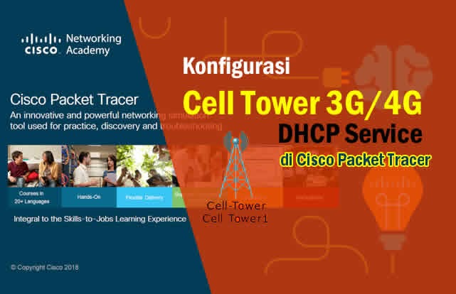 Cara Konfigurasi Cell Tower ISP 3G/4G Router DHCP di Packet Tracer