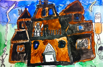 Expression of Imagination: "Haunted Houses" by Fourth Grade