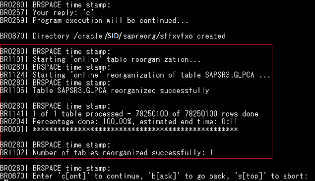 Table Reorg using Brtools - SAP Basis Genie