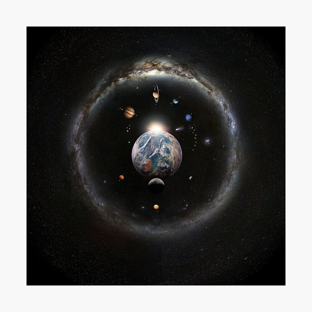 CIRCULAR MAP OF THE UNIVERSE ALL VERSIONS - Pablo Carlos Budassi