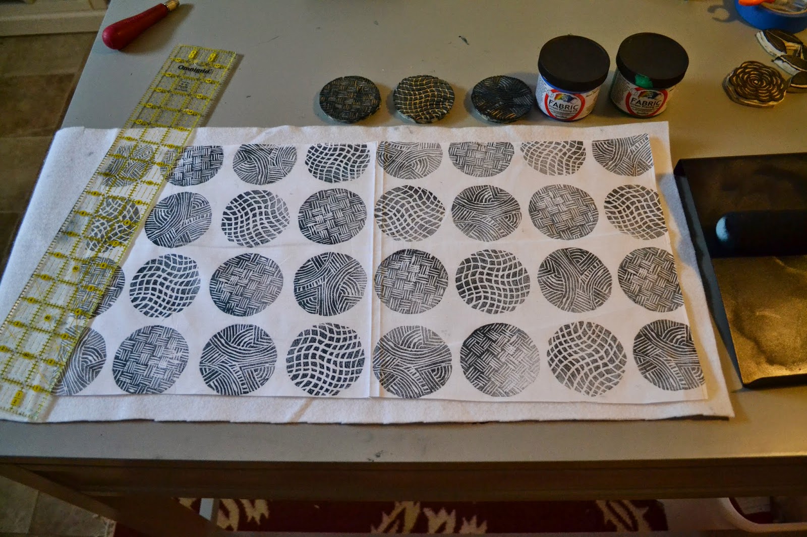 The Snarky Beagle: Design, Carve, Print: Block Printing Class Day 2