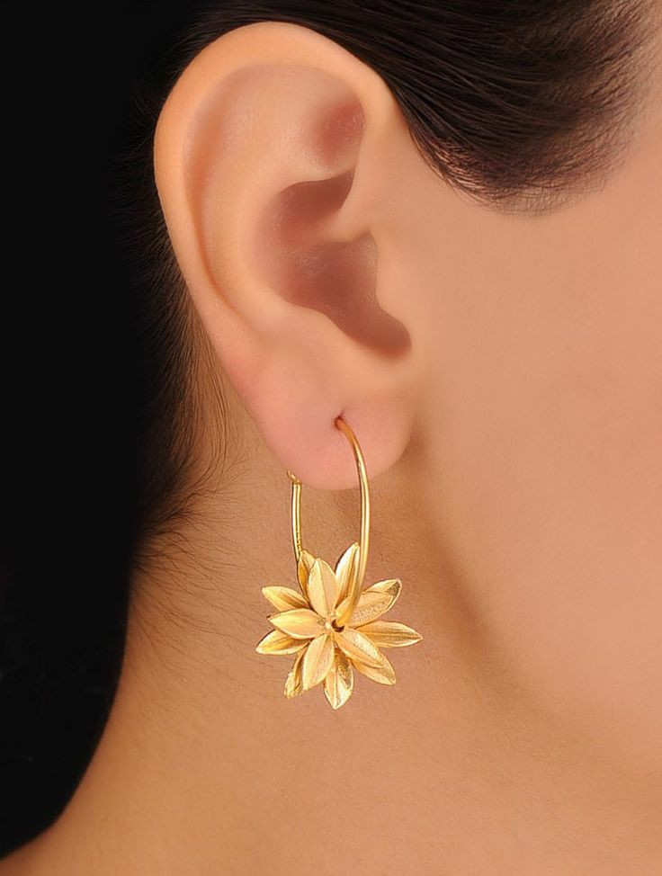 Designer floral earrings
