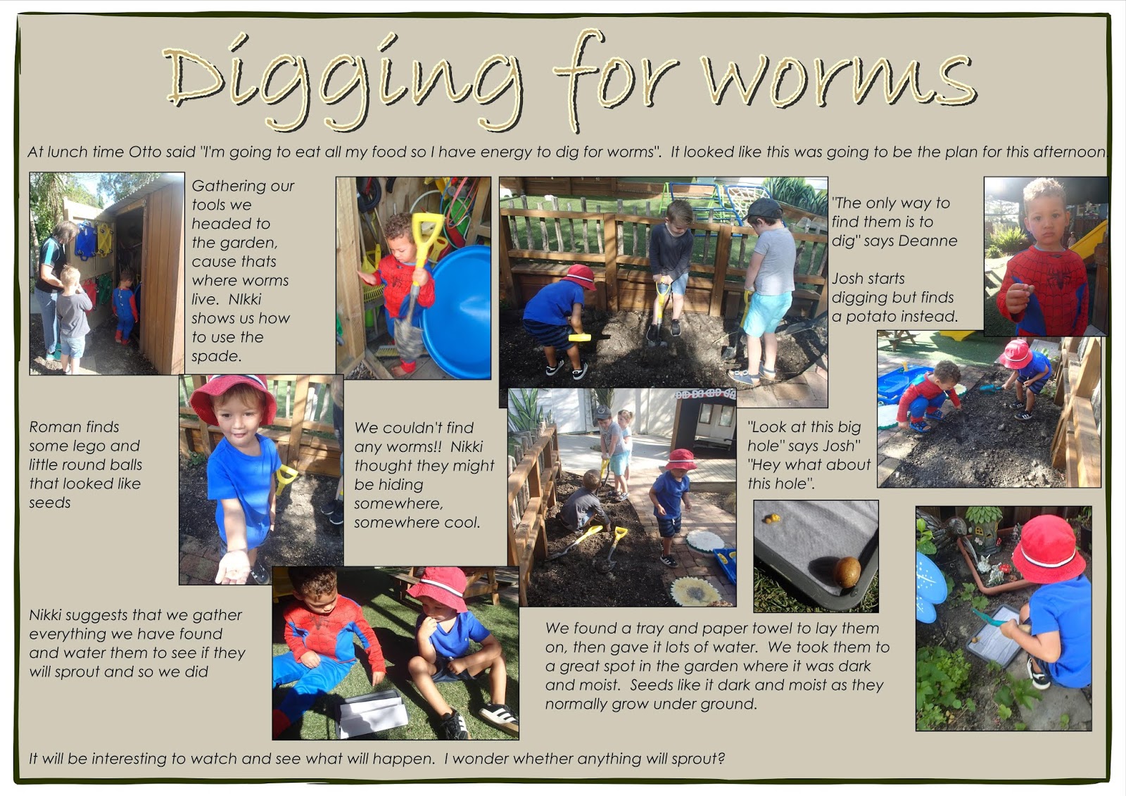 Uxbridge Early Learning Centre Blog: Digging for worms!!