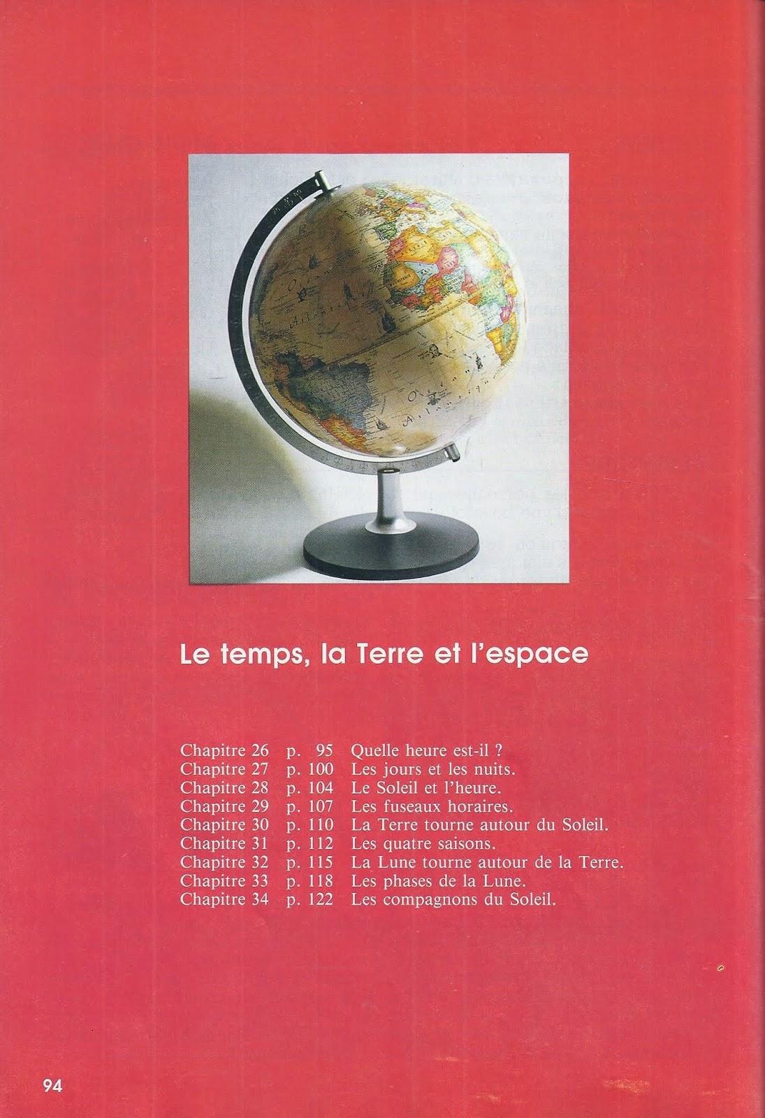 Leçons de choses: Le temps, la Terre, et l'espace