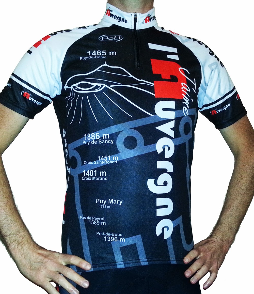 Veloruck: Maillot cycliste "J'aime L'AUVERGNE"