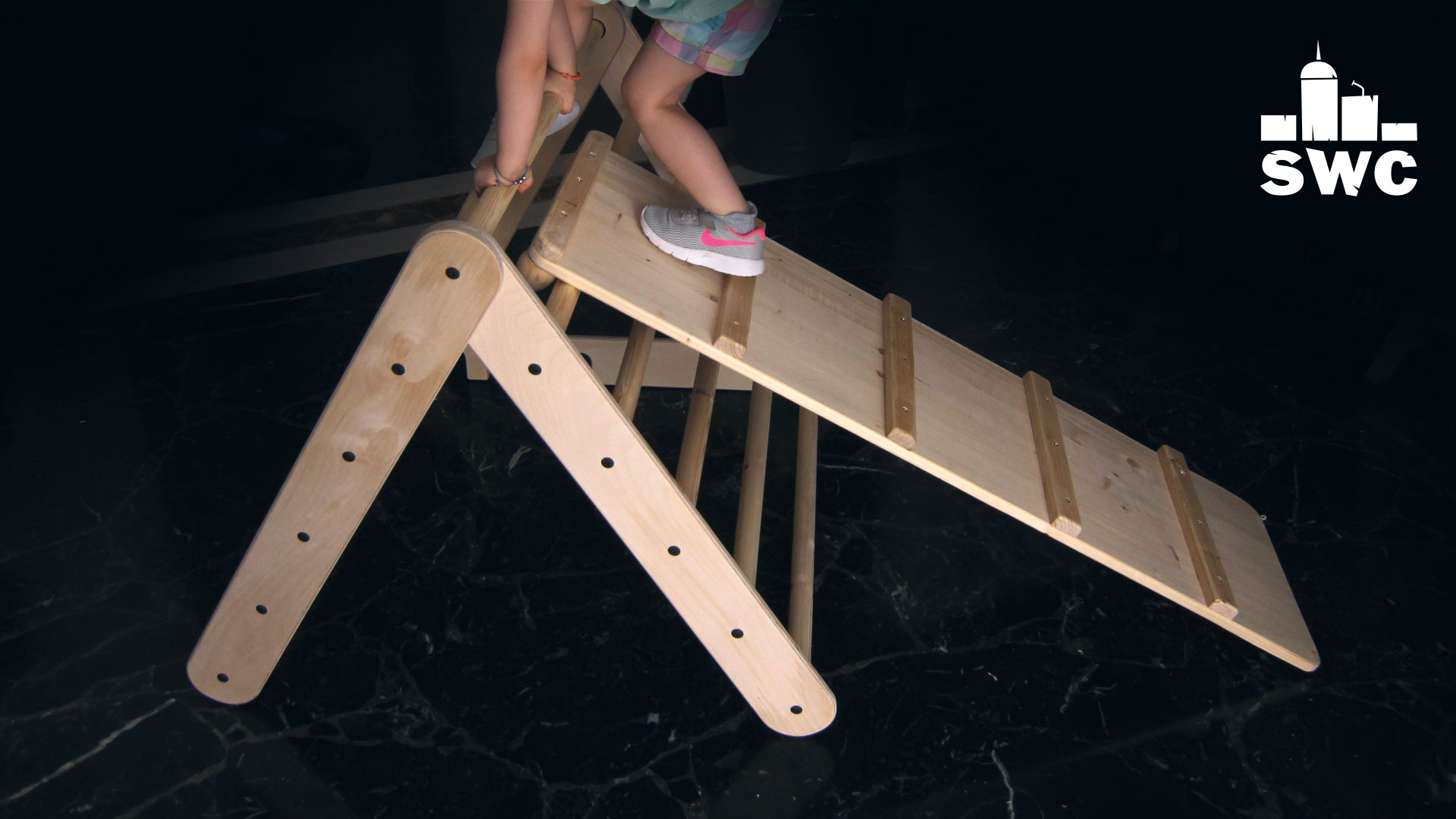 scrap wood city: How to make a DIY Pikler climbing triangle