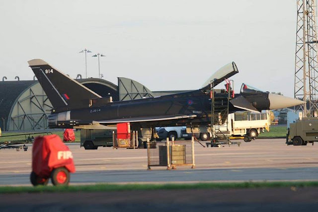 Royal Air Force's first Aggressor Typhoon appears at RAF Coningsby ...