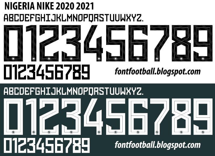 FONT FOOTBALL: Font Vector Nigeria 2020 2021 kit