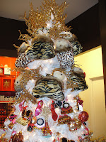 White Christmas Tree Leopard Print Decorations