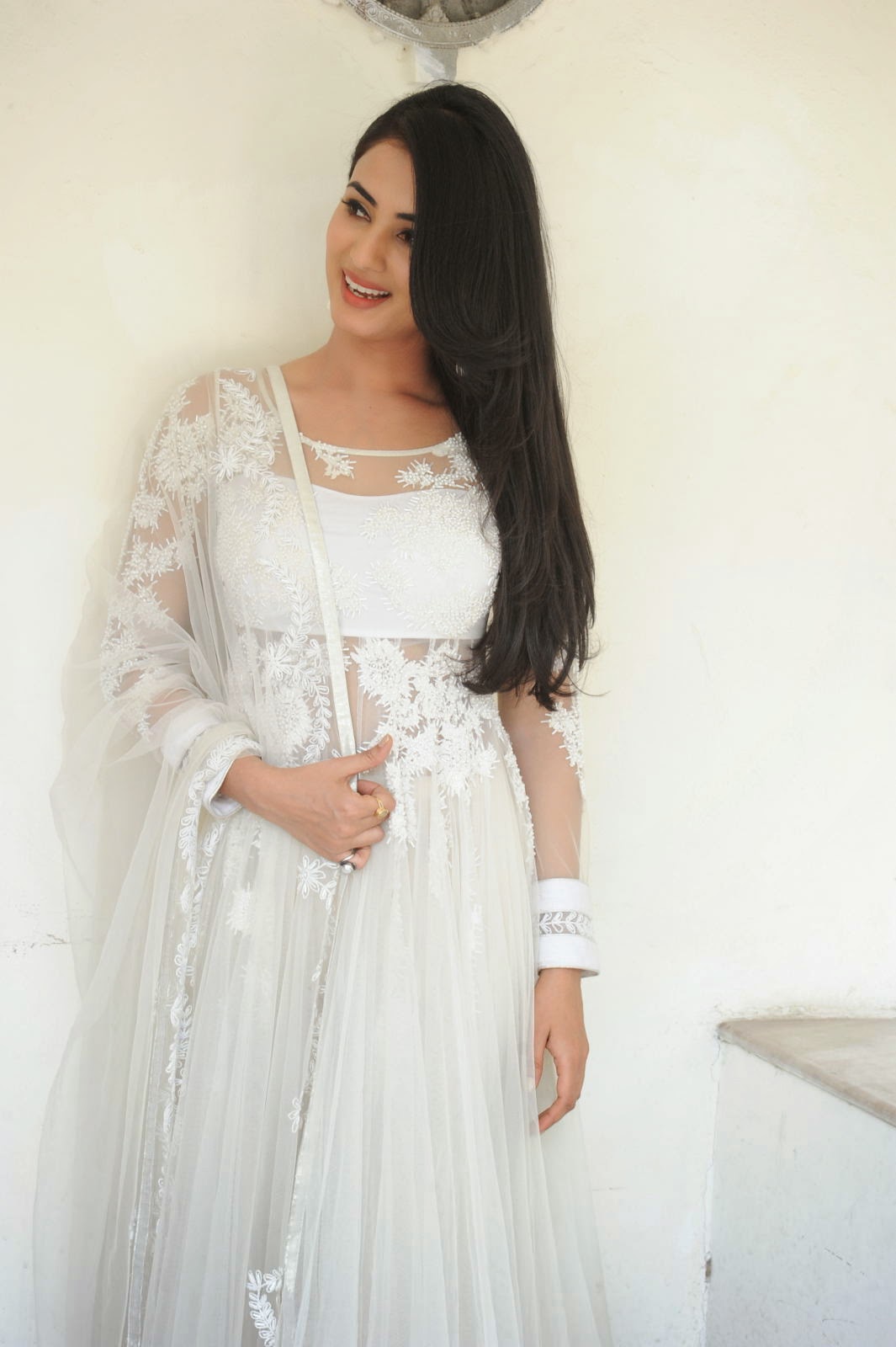 Actress Sonal Chauhan in white Churidar at a press meet | Stylish ...