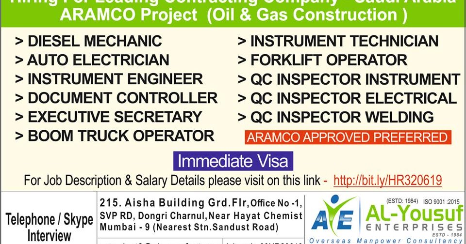 ARAMCO PROJECT OIL & GAS CONSTRUCTION SAUDI ARABIA