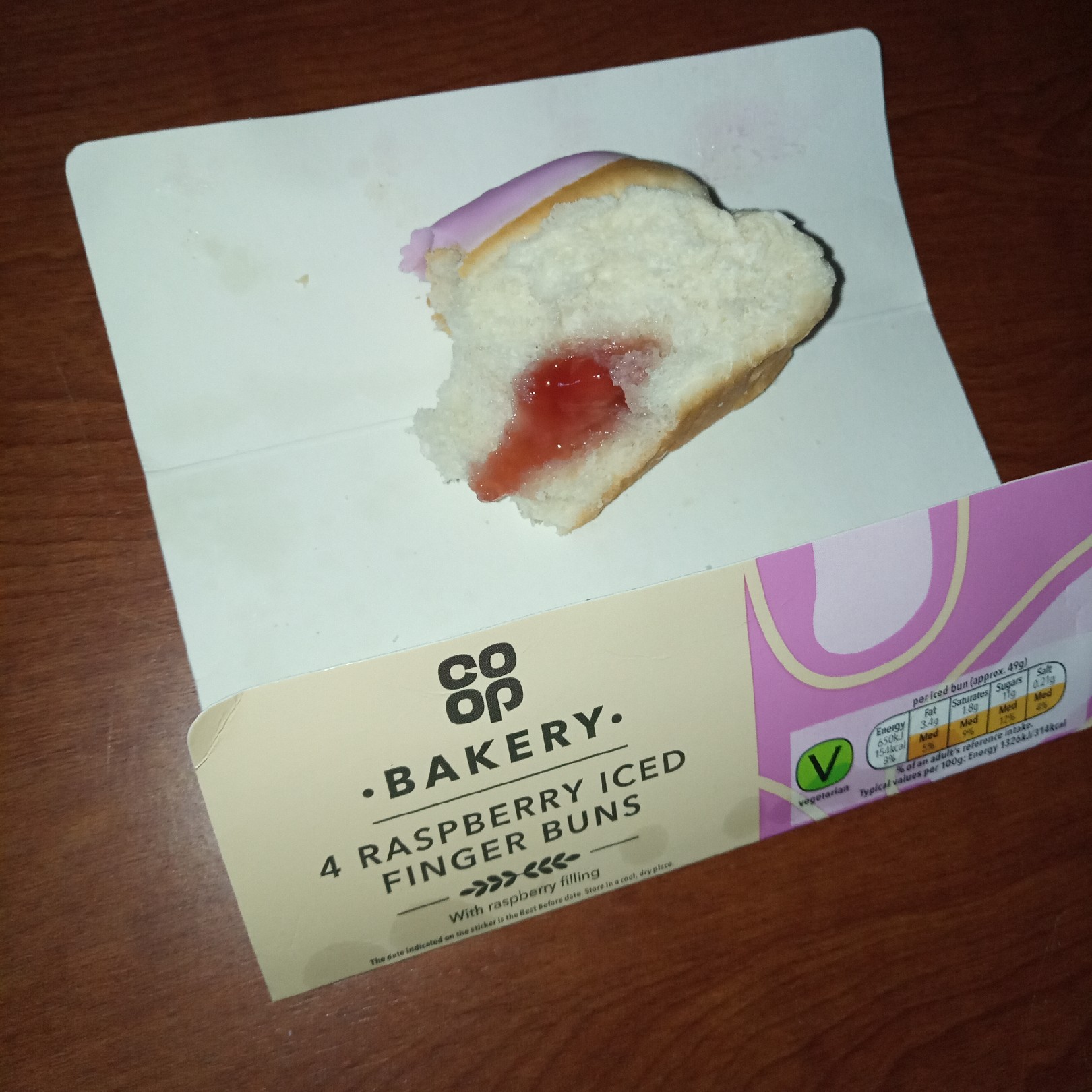 Supersupergirl's Food Reviews: Coop Bakery Raspberry Iced finger buns