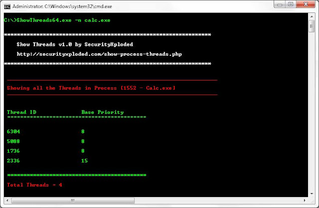 [Show Threads] Tool to list all the Threads in the running Process