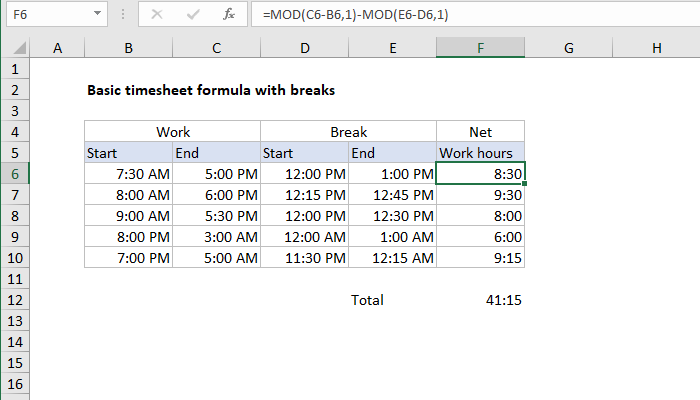 How To Make Timesheet In Excel ~ Medical Resume