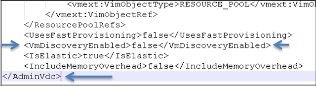 vCD | How to disable auto-discovery for particular OrgvDC ~ My vCloud Notes