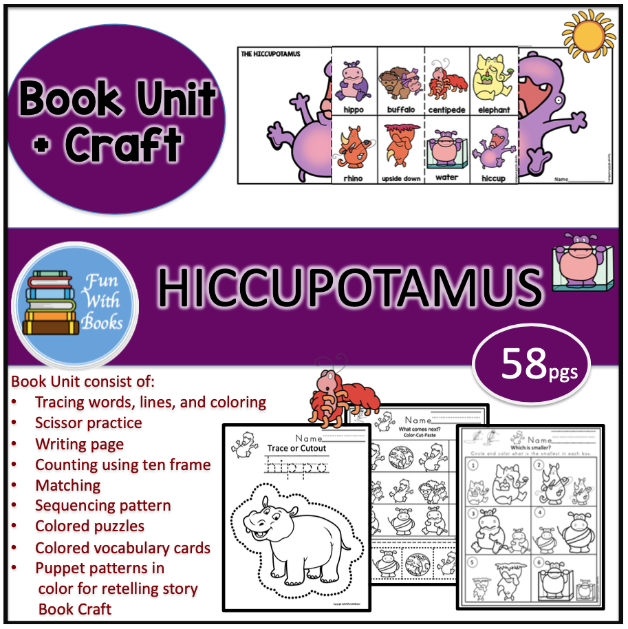 HICCUPOTAMUS BOOK UNIT AND CRAFT Book Units By Lynn hiccupotamus-book-unit-and-craft-book-units-by-lynn