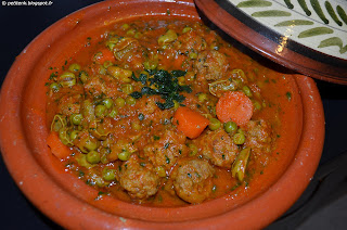 Petit en K: Tajine à la viande hachée et petit pois gourmant ( trés façile)