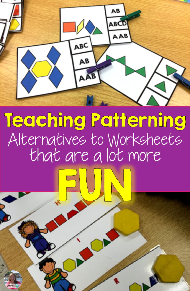 Teaching Patterning? How to stop using boring worksheets! | Hanging Around In Primary
