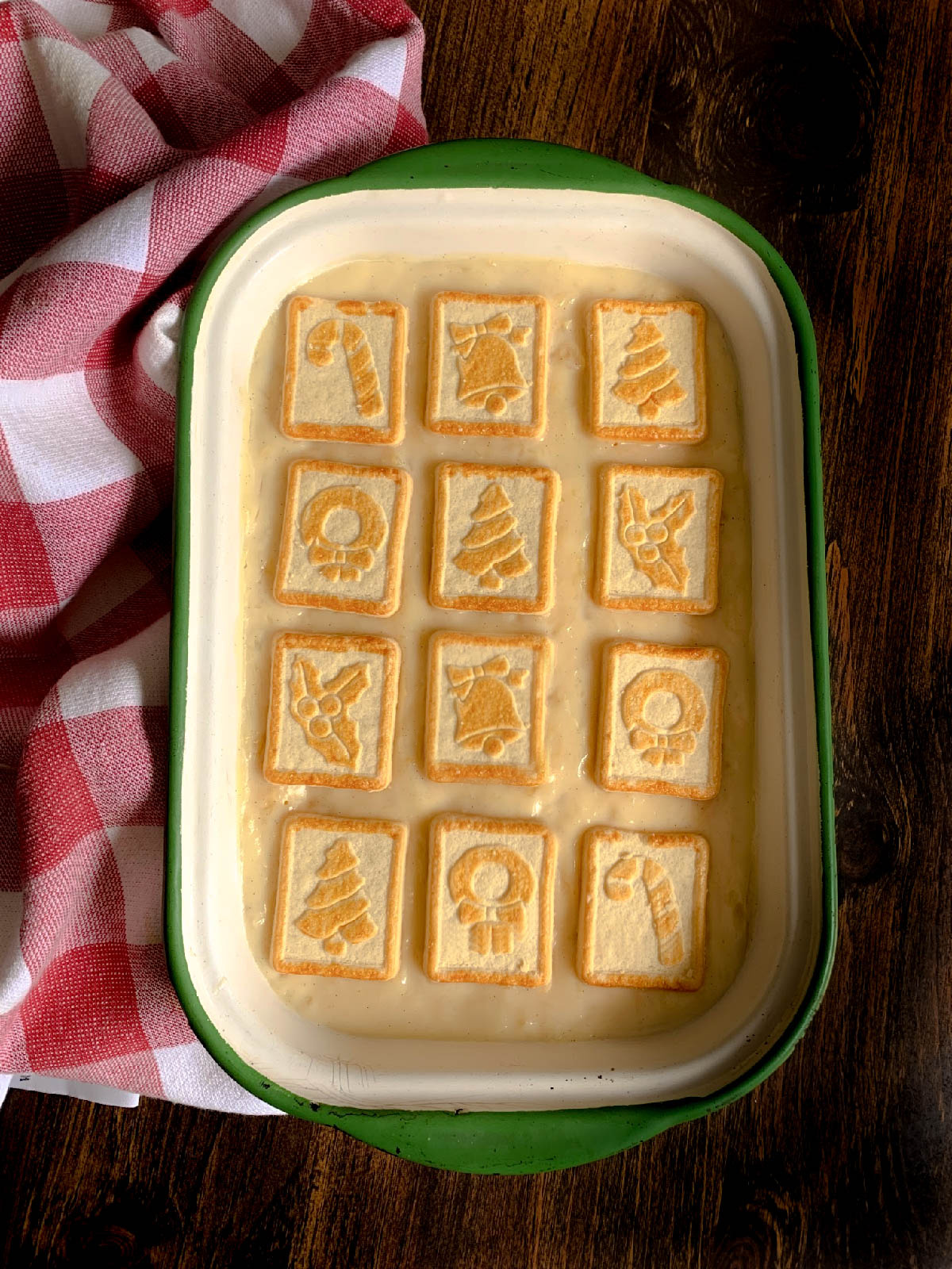 Christmas In July! Chessmen Butter Cookie Pineapple Pudding