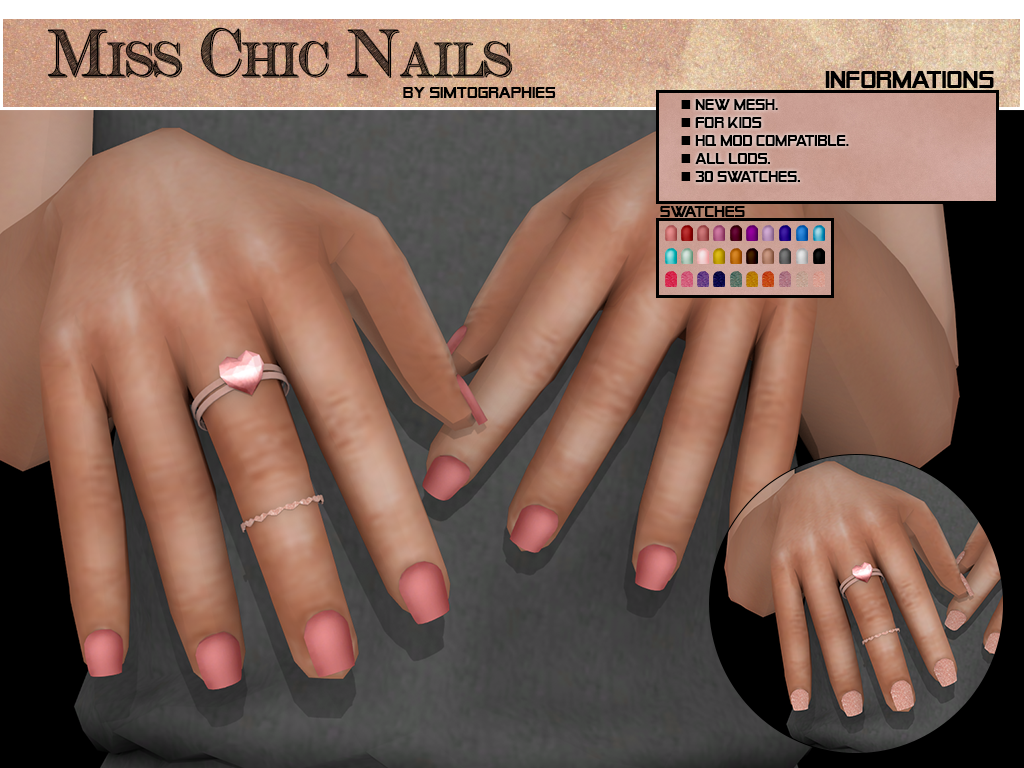 Miss Chic Nails - NEW MESH - Simtographies