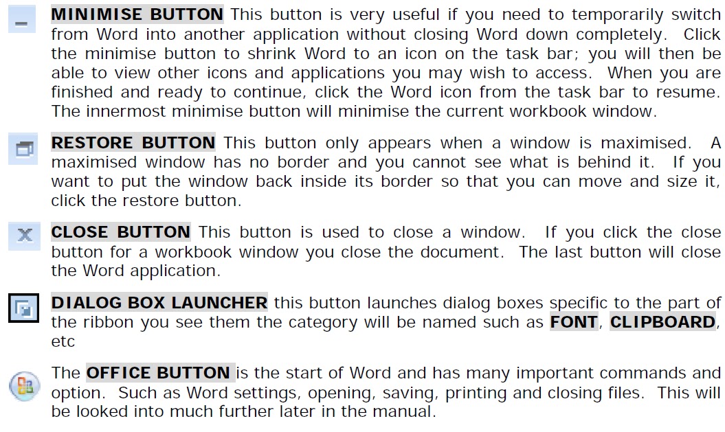 Microsoft Office 2010: MicroSoft Word 2010 Screen Layouts