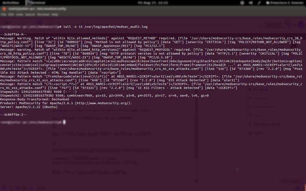 Francisco C Soares: Apache + mod_security Francisco C Soares: Apache + mod_security