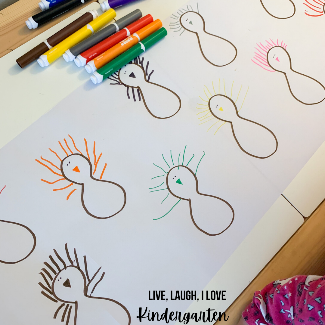 Before they drew the feathers, they would identify the color.