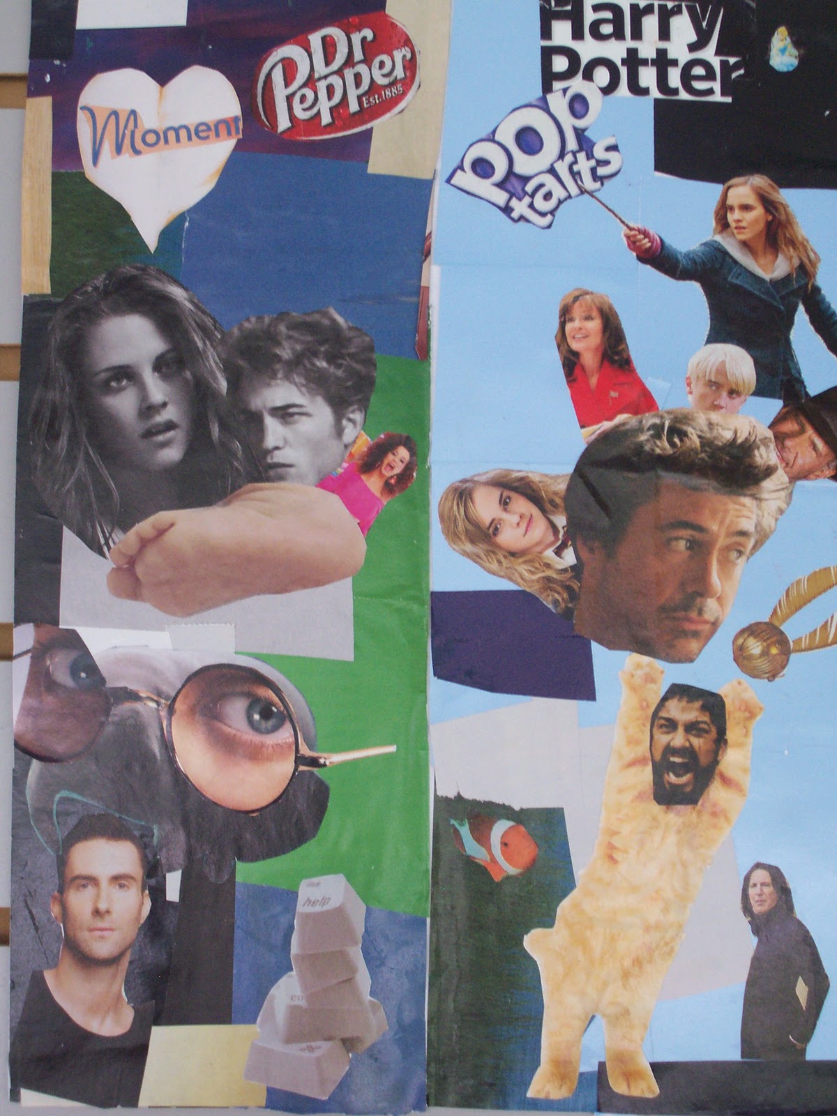 Irvington Community Middle School Art: Hero/Me Collage-7th Grade
