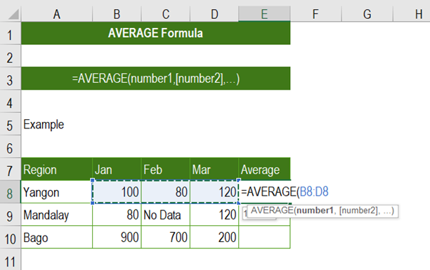 Hyper Excel & VBA: AVERAGE Formula